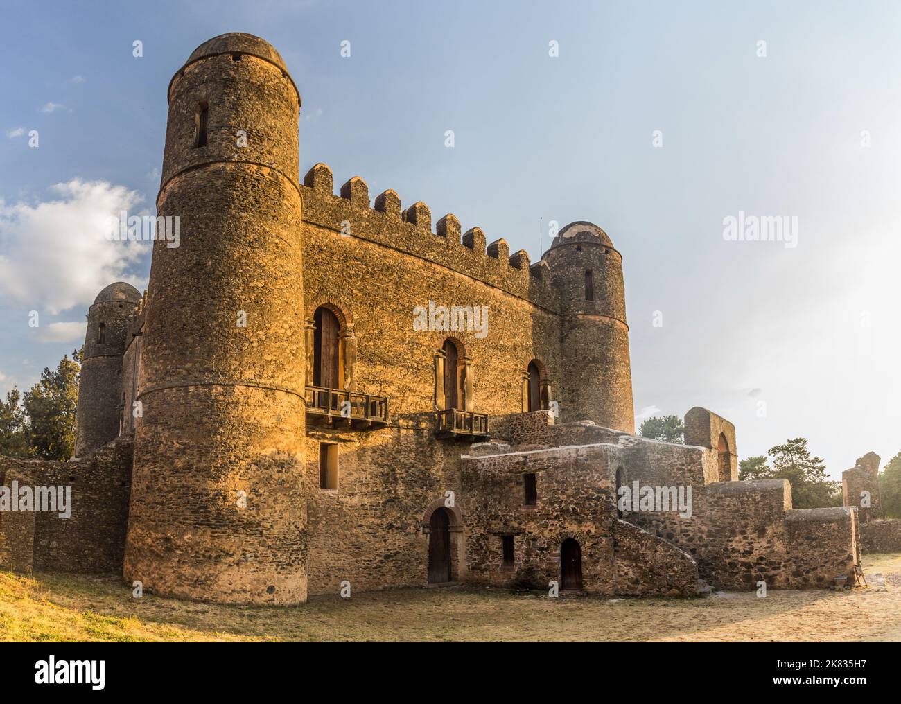 Fasilidas palace in the Royal Enclosure in Gondar, Ethiopia Stock Photo ...