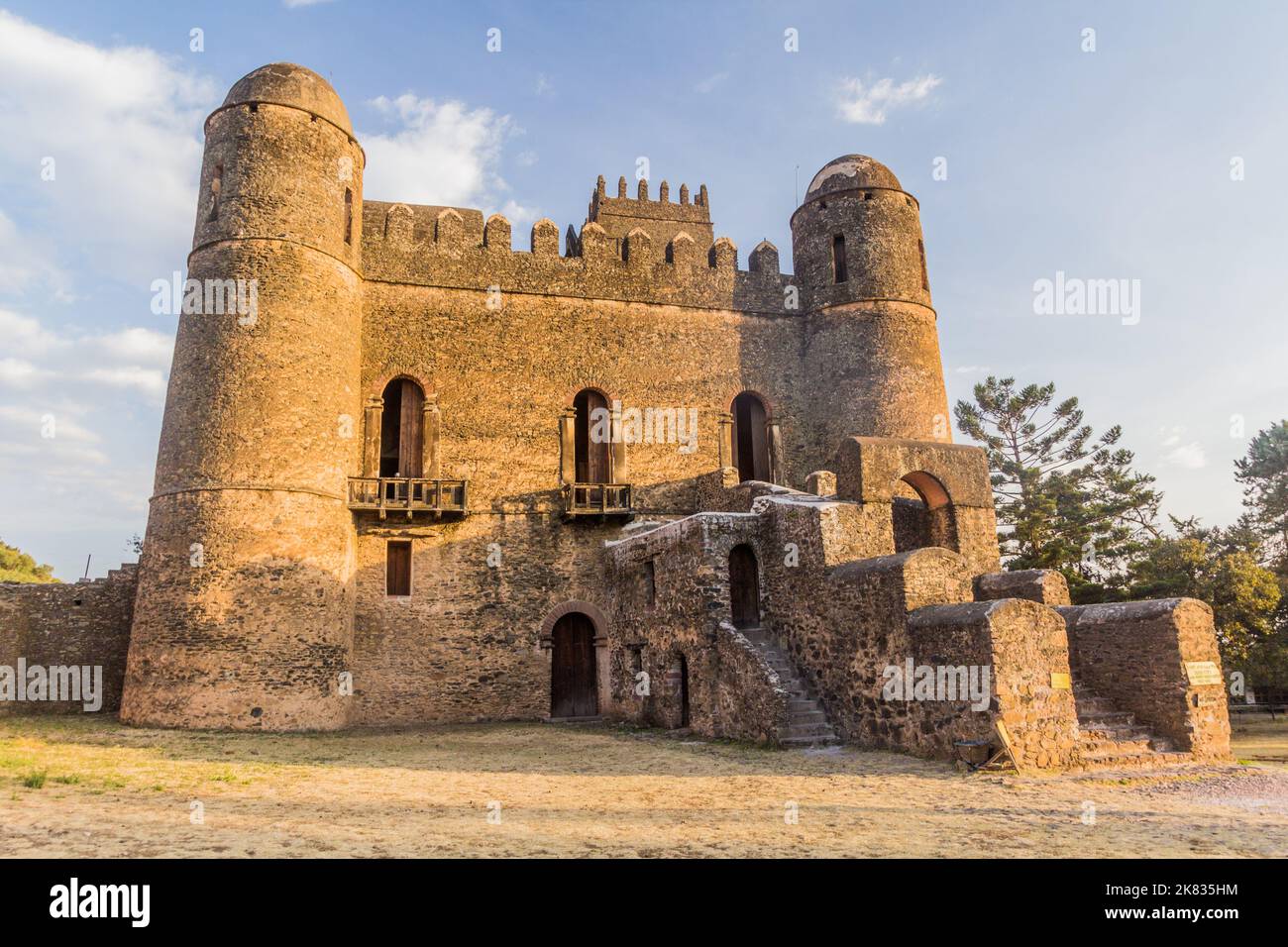 Fasilidas palace in the Royal Enclosure in Gondar, Ethiopia Stock Photo ...