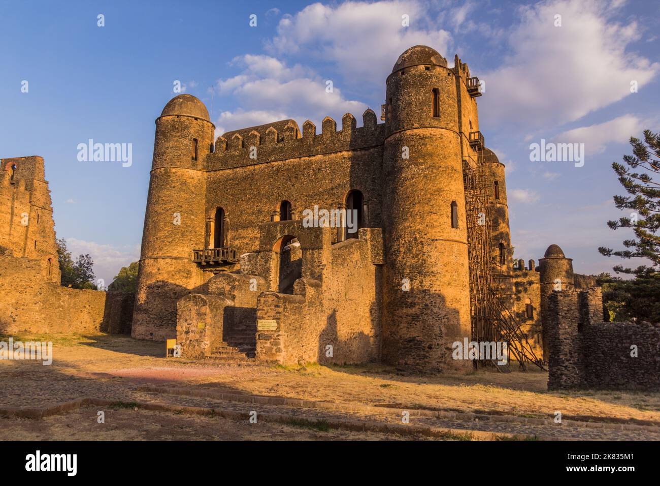 Fasilidas palace in the Royal Enclosure in Gondar, Ethiopia Stock Photo ...