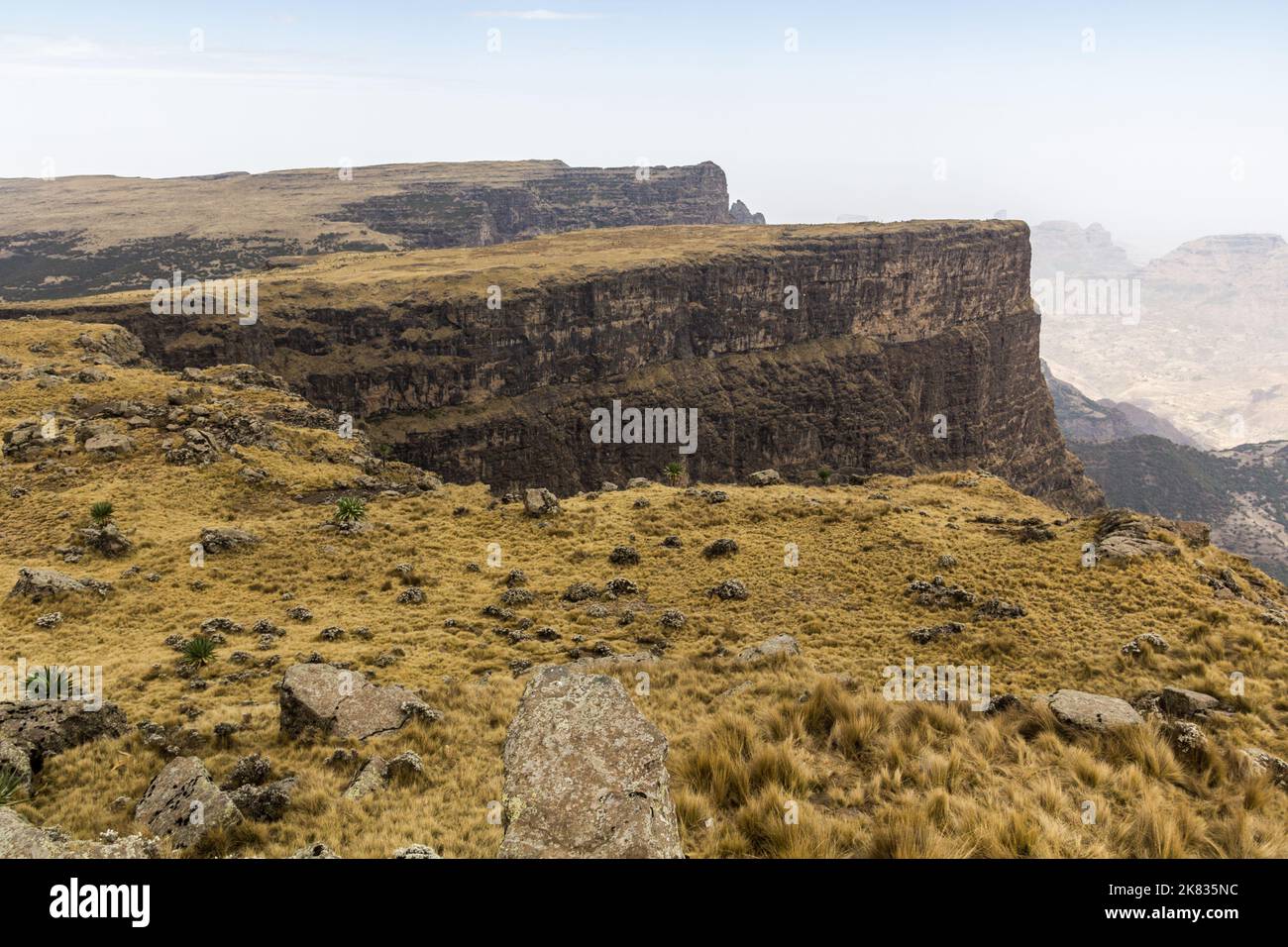 View of northern escarpment in Simien mountains, Ethiopia Stock Photo ...