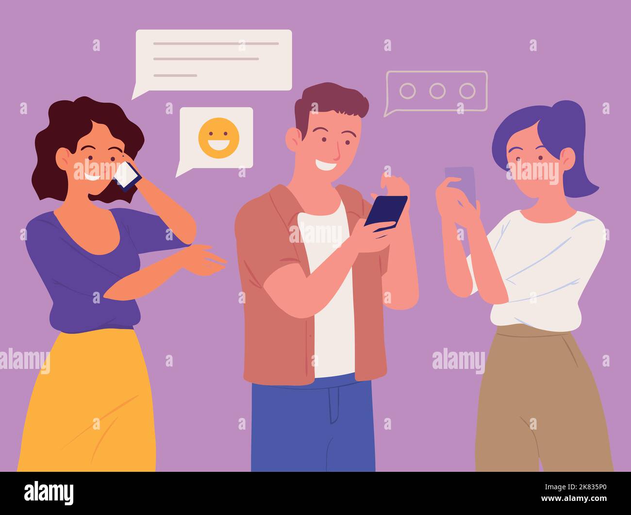people with smartphones Stock Vector Image & Art - Alamy