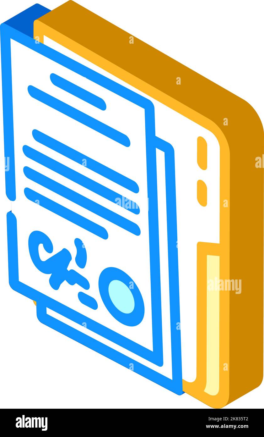 document folder isometric icon vector illustration Stock Vector Image & Art - Alamy