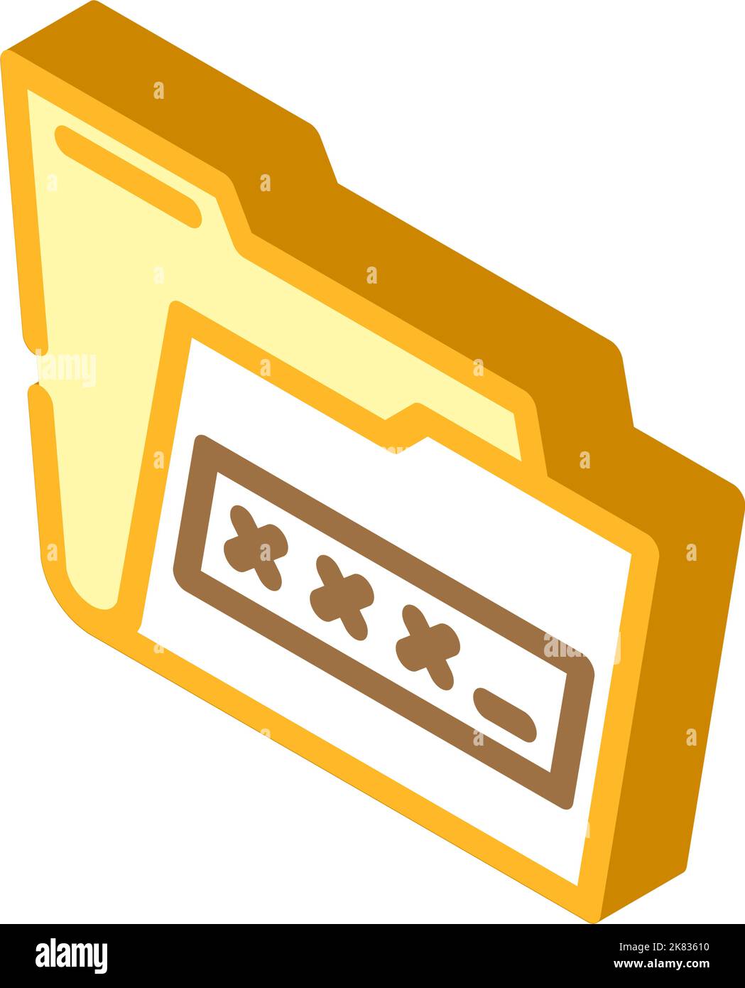 lock folder isometric icon vector illustration Stock Vector Image & Art ...