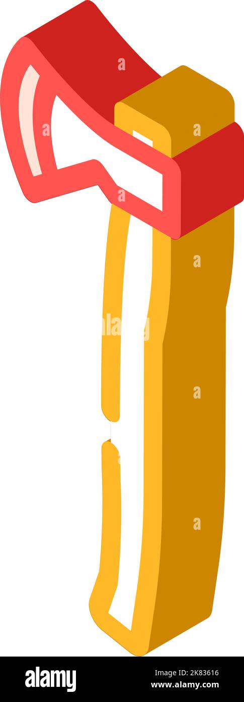felling axe hatchet isometric icon vector illustration Stock Vector ...