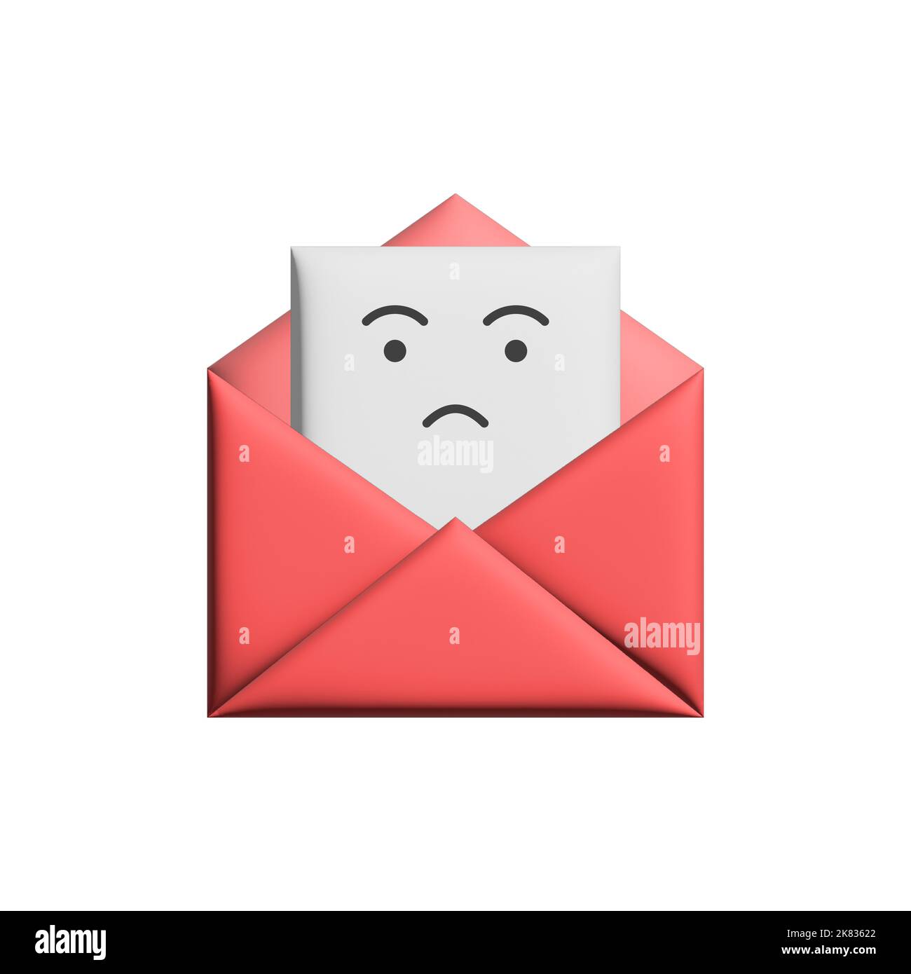 Character Bad Message in 3D style. Realistick icon Stock Vector Image ...