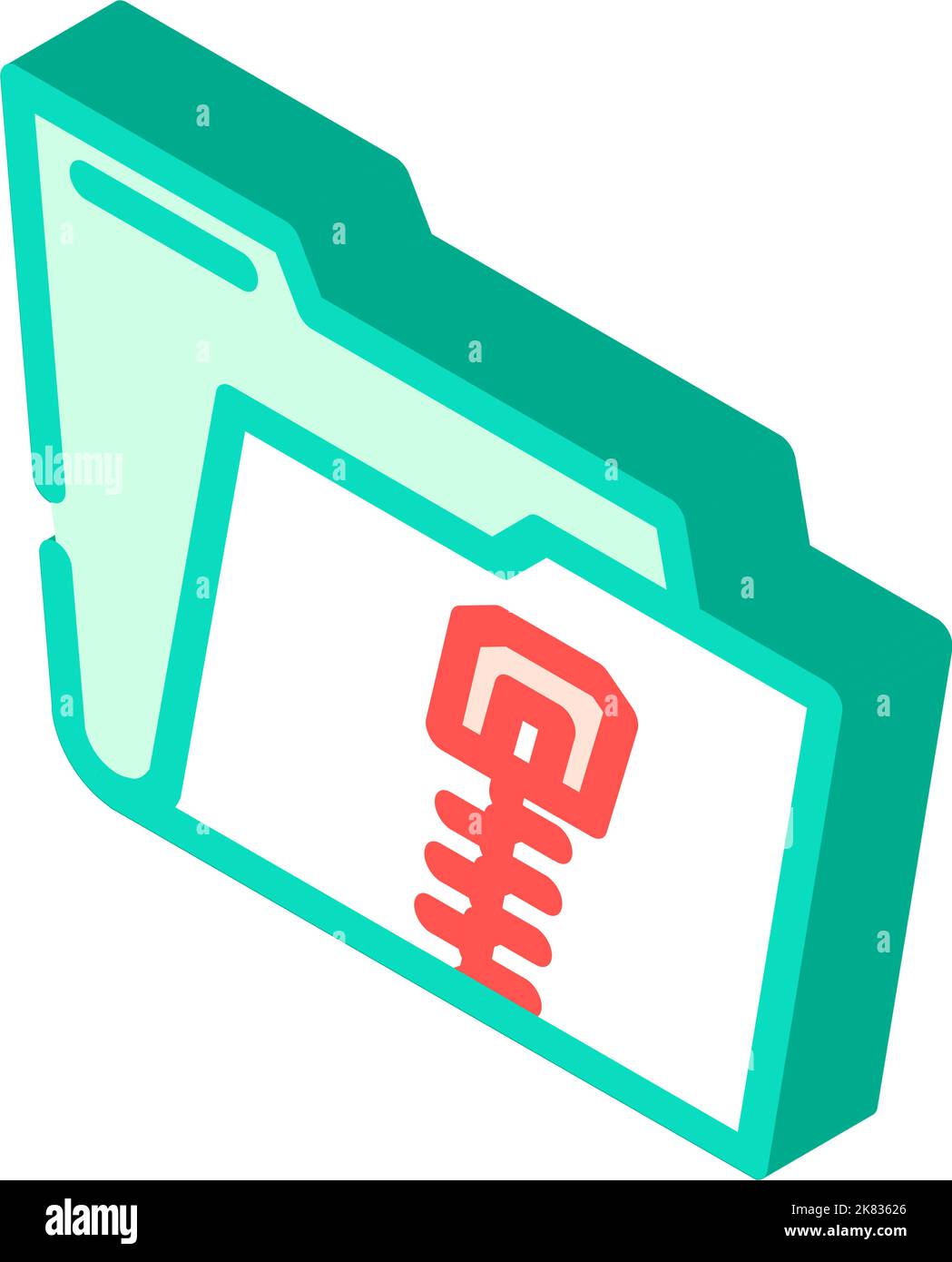 archive folder isometric icon vector illustration Stock Vector Image ...