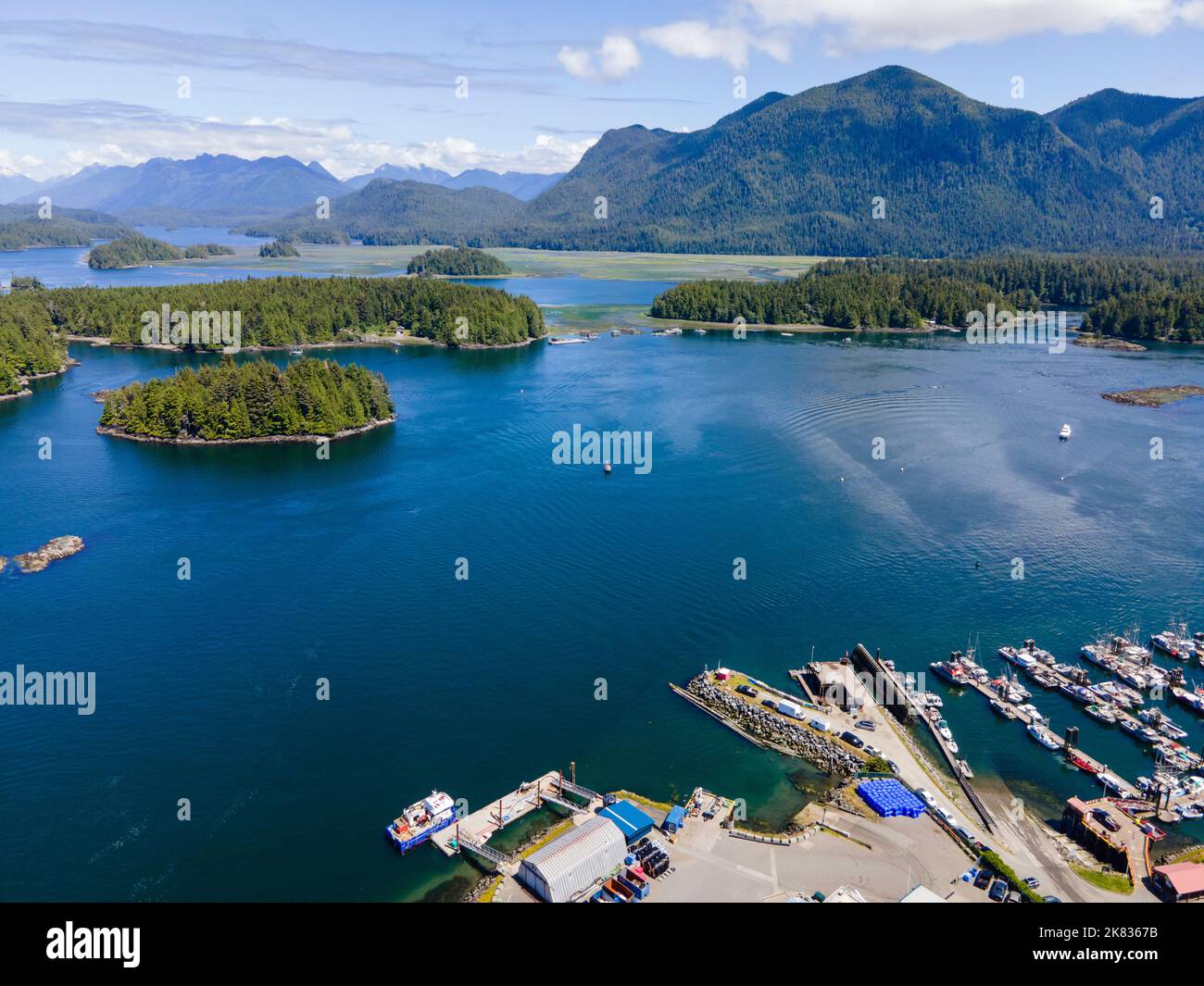 Aerial photograph of Tofino on a beautiful summer morning. Tofino ... Aerial photograph of Tofino on a beautiful summer morning. Tofino ...