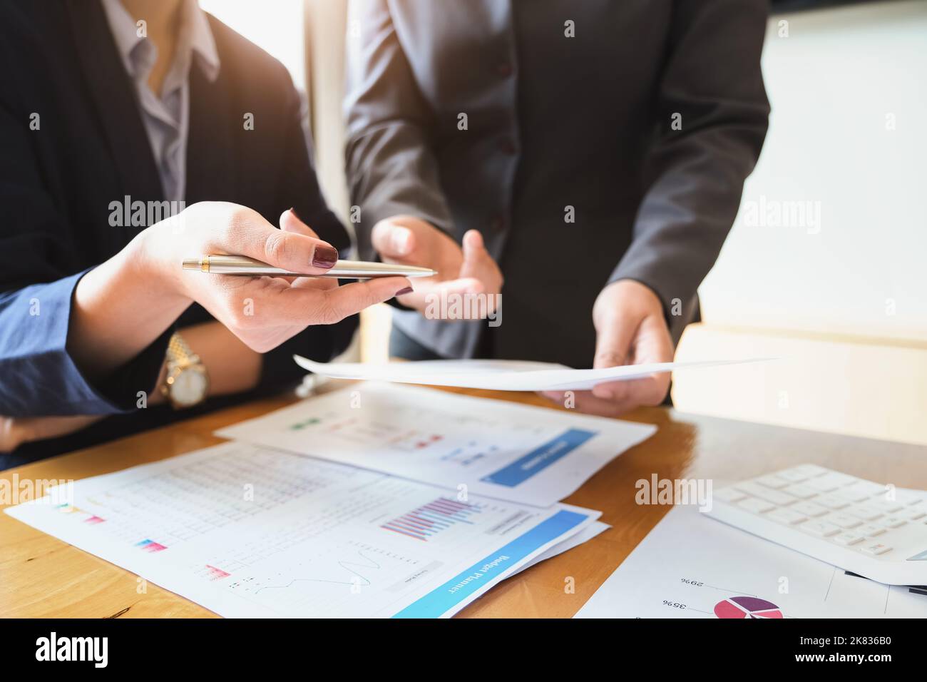 Financial advisor pointing pen on hi-res stock photography and images ...