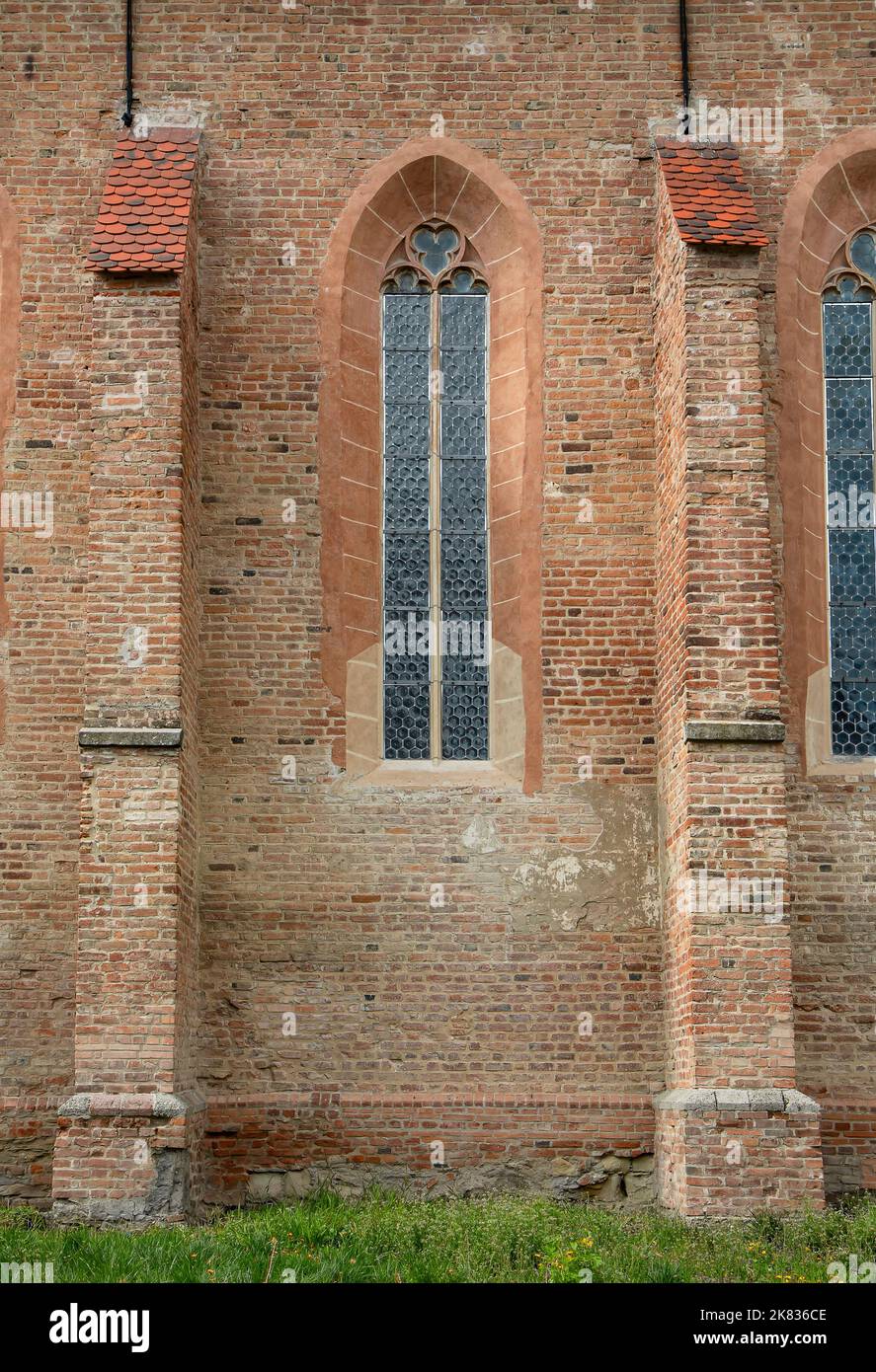 TARGU MURES, MURES, ROMANIA - APRIL 23, 2021: The outer wall of the ...