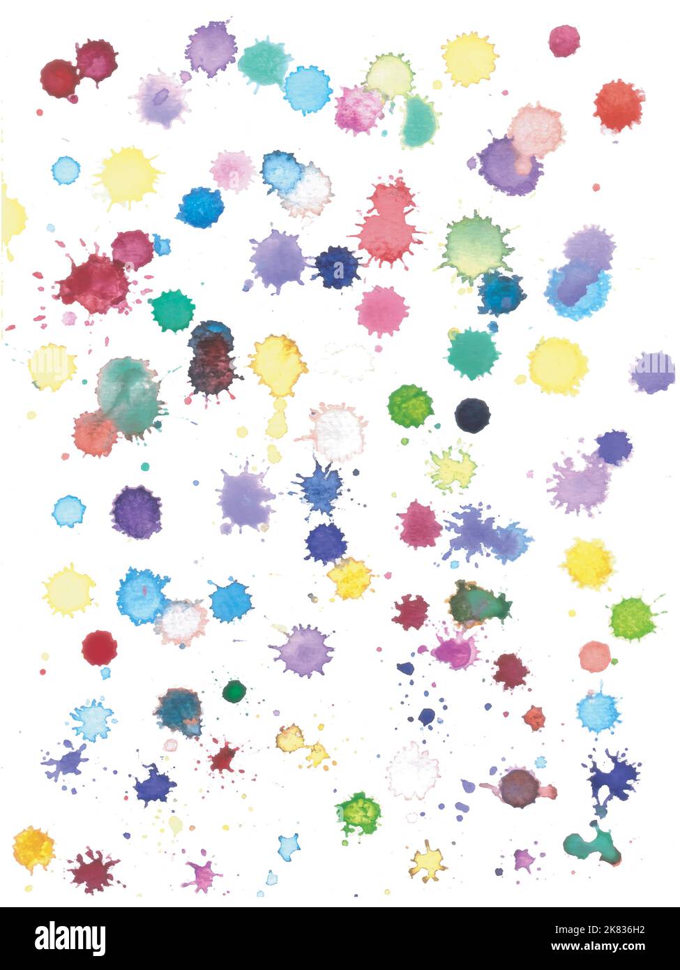 Color Blobs Stains watercolor paint splatter background Stock Vector ...
