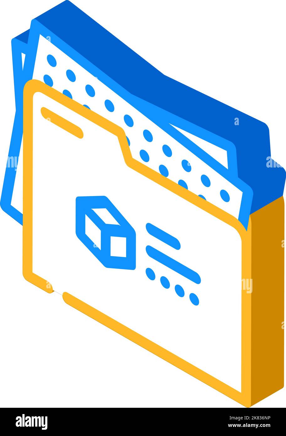 project folder isometric icon vector illustration Stock Vector Image ...