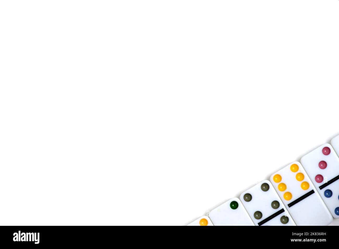 MMulti colored domino knuckles white background.ulti colored domino ...