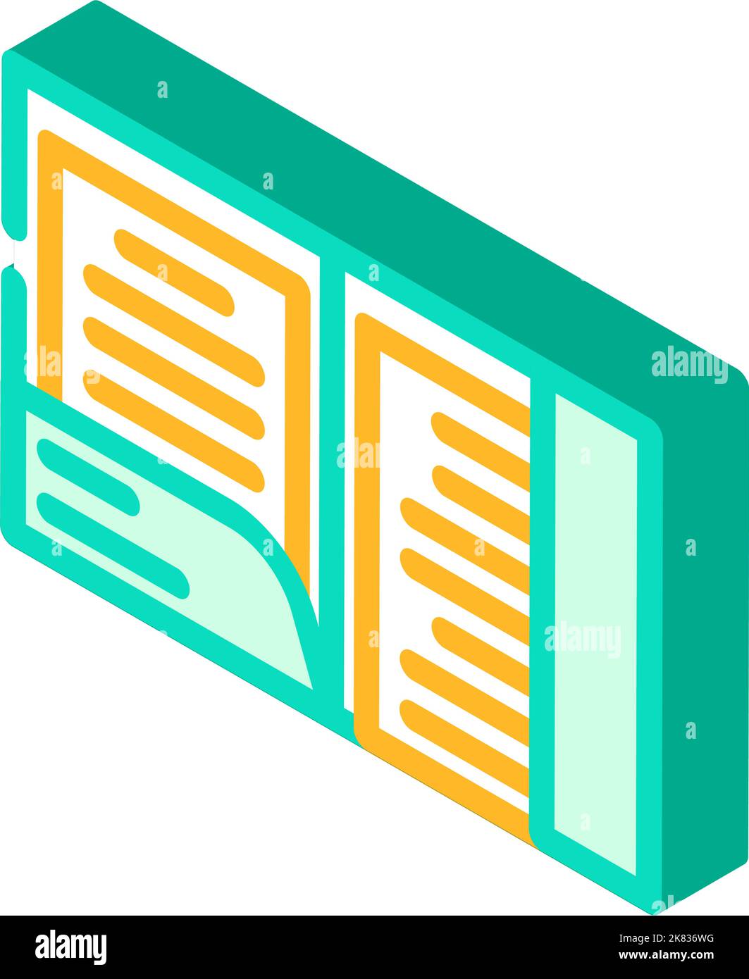 business folder isometric icon vector illustration Stock Vector Image ...