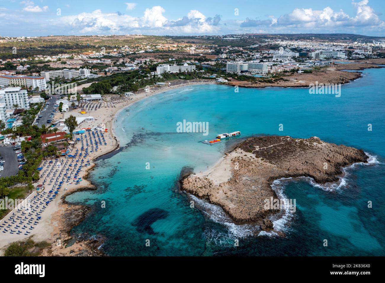 Aerial view of Nissi Beach, Ayia Napa, Cyprus Stock Photo - Alamy