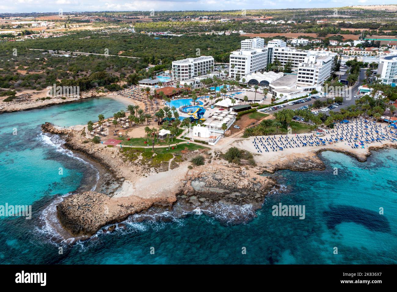 Aerial view of Nissi Beach, Ayia Napa, Cyprus Stock Photo - Alamy