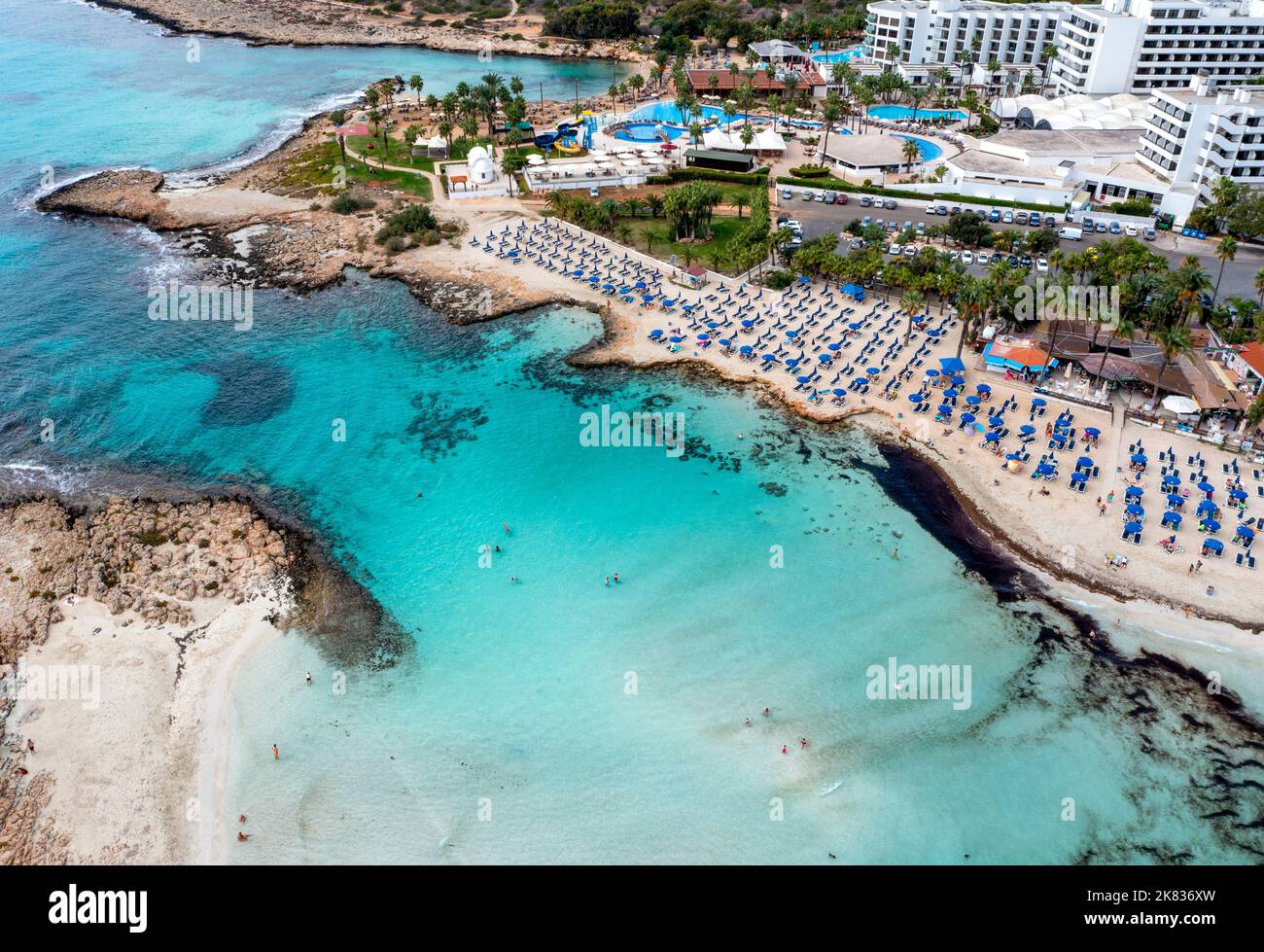 Aerial view of Nissi Beach, Ayia Napa, Cyprus Stock Photo - Alamy