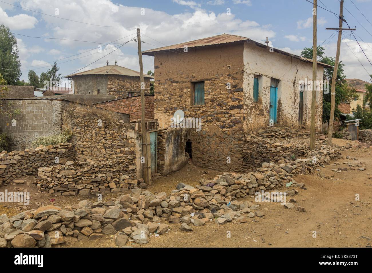 View of houses in Axum, Ethiopia Stock Photo - Alamy