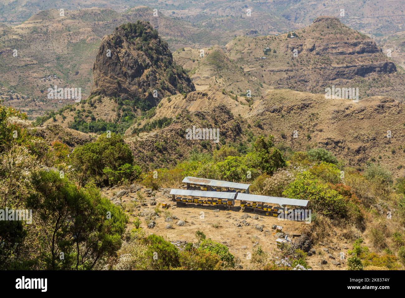 Bee hives near Kosoye village, Ethiopia Stock Photo - Alamy