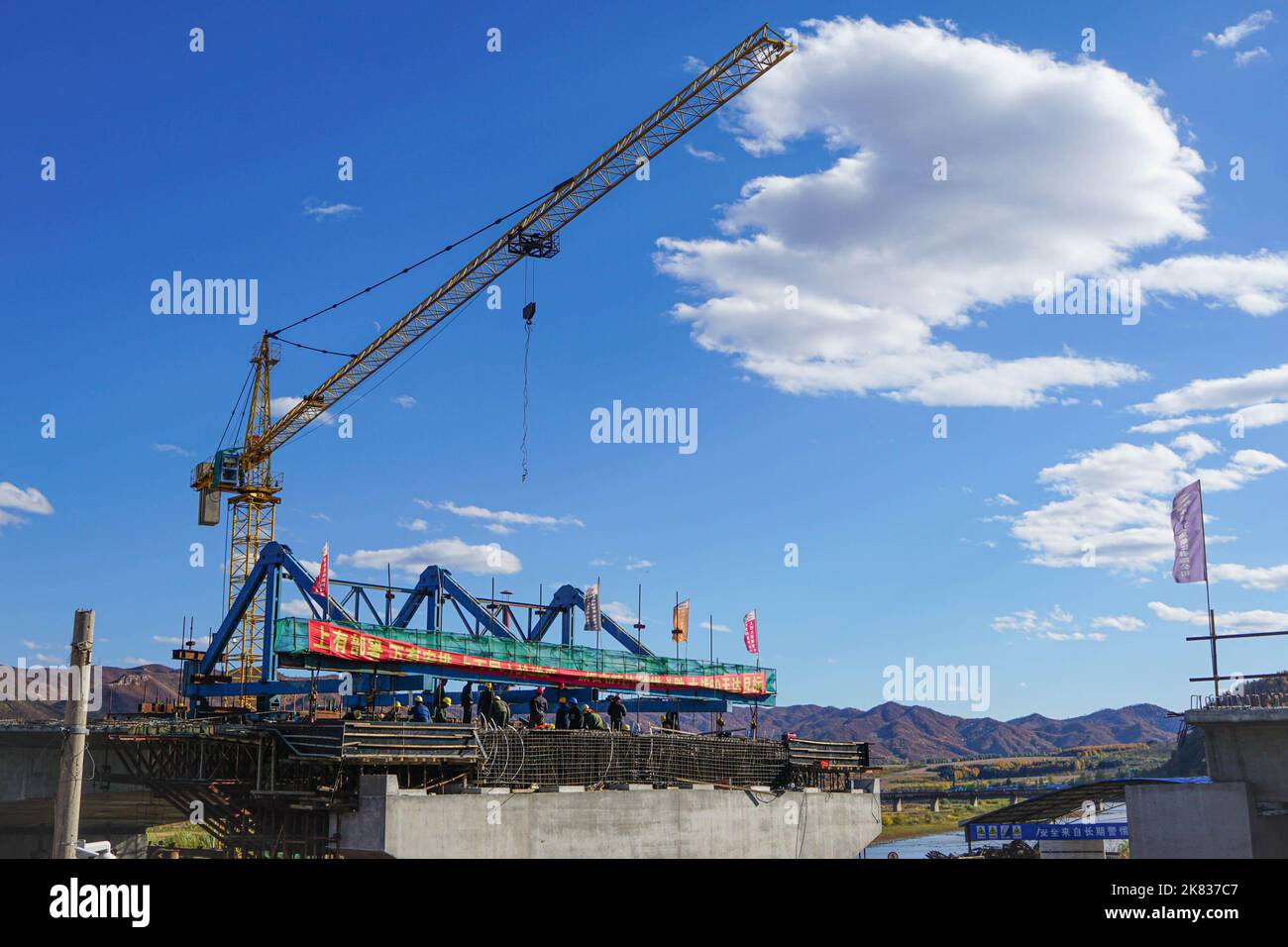A new bridge is seen under construction connecting Tumen, China to ...