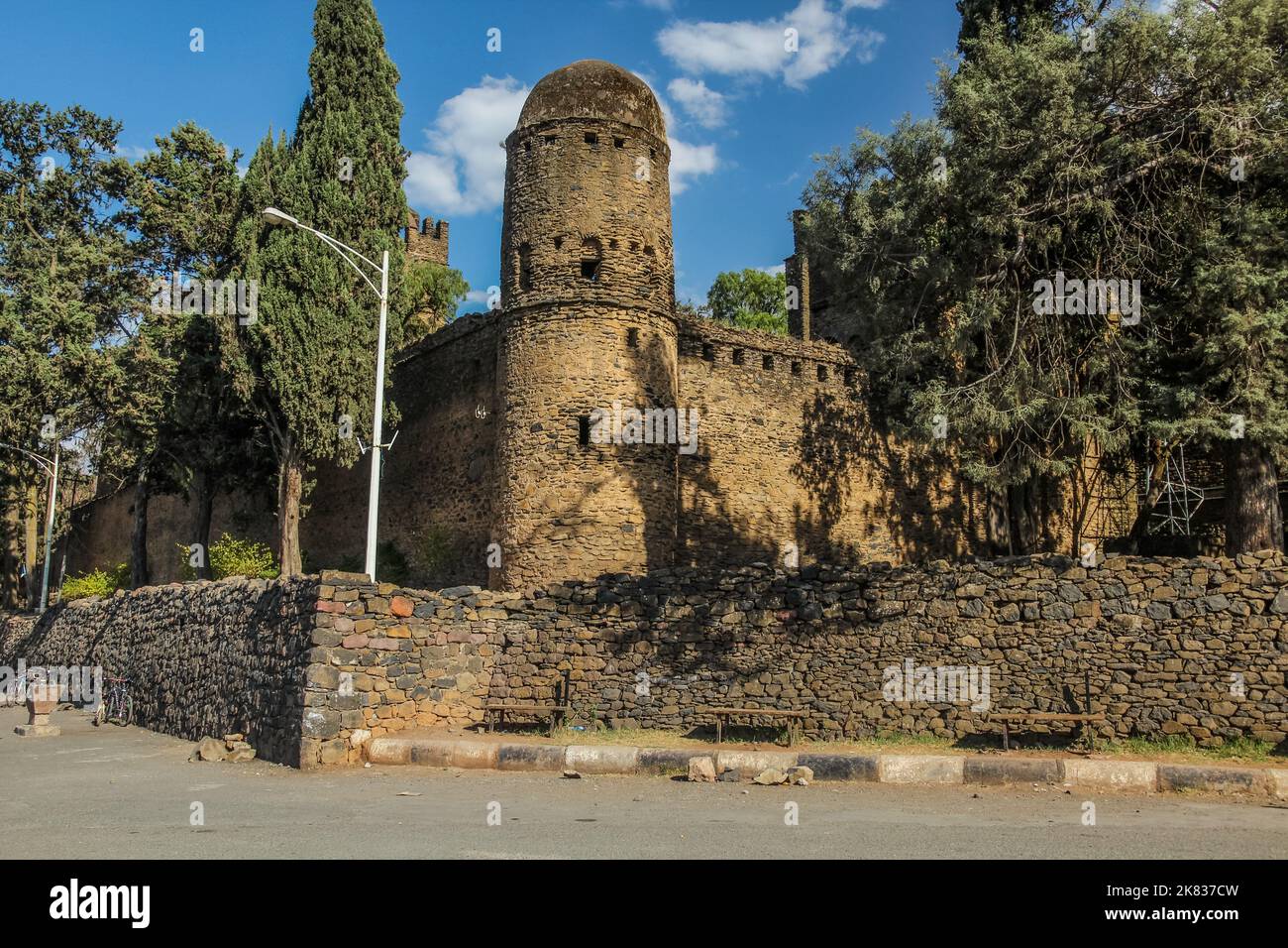 Fasilidas palace in the Royal Enclosure in Gondar, Ethiopia Stock Photo ...