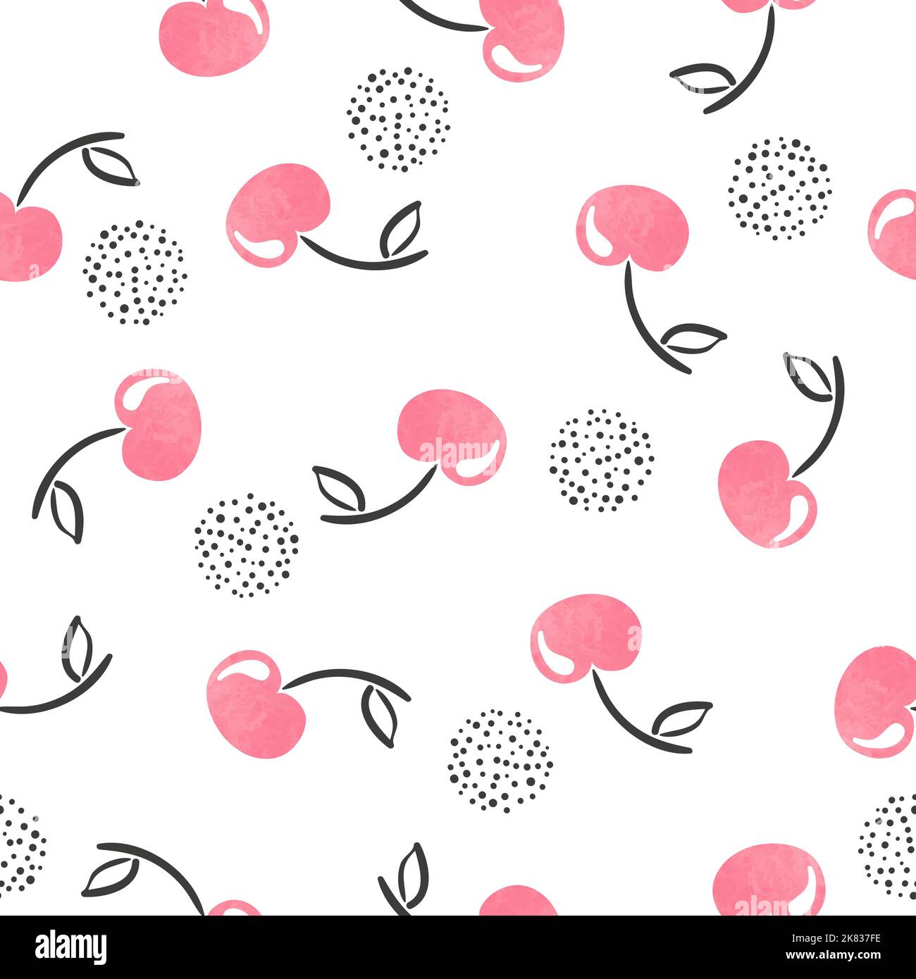 Pink cherry Stock Vector Images - Alamy