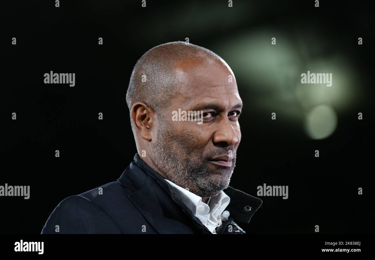 Former footballer Les Ferdinand prior to the Premier League match at ...
