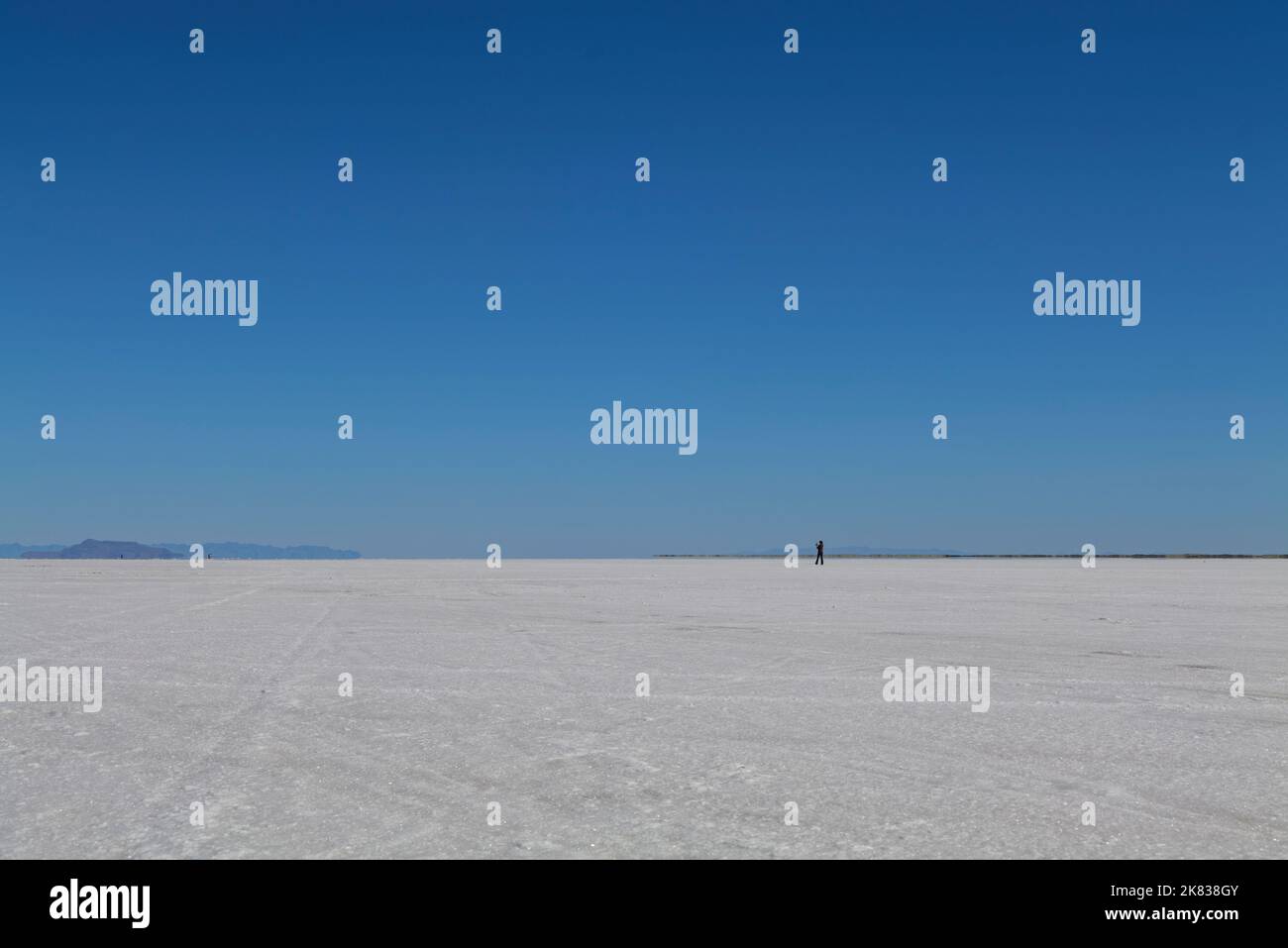 Salt Flats in Utah. Salt Flats Landscape. Blue Sky and Snow-White Salt ...