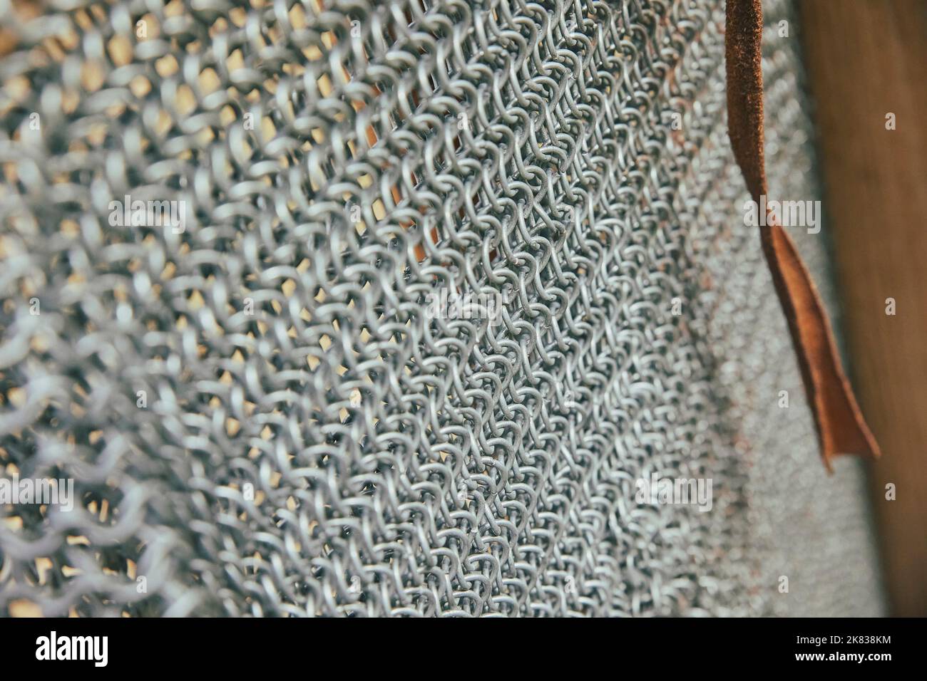Steel chain mail at the Viking Festival in Denmark close-up Stock Photo ...