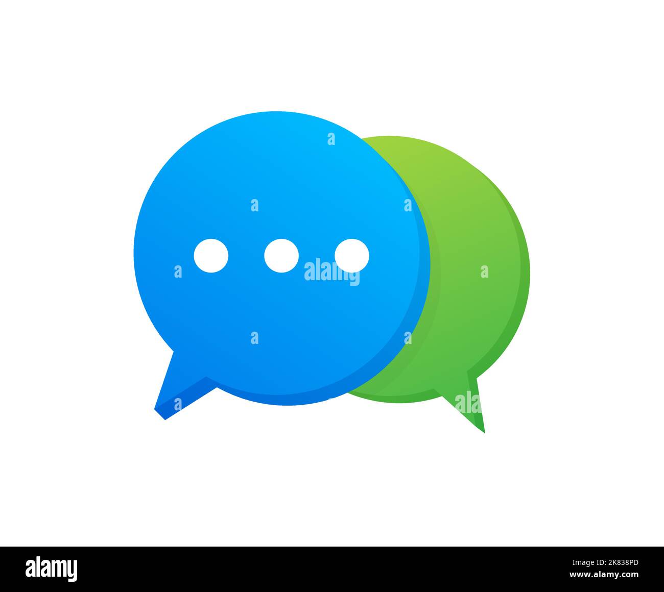 Chat Message Bubbles icon on white background. Vector stock ...