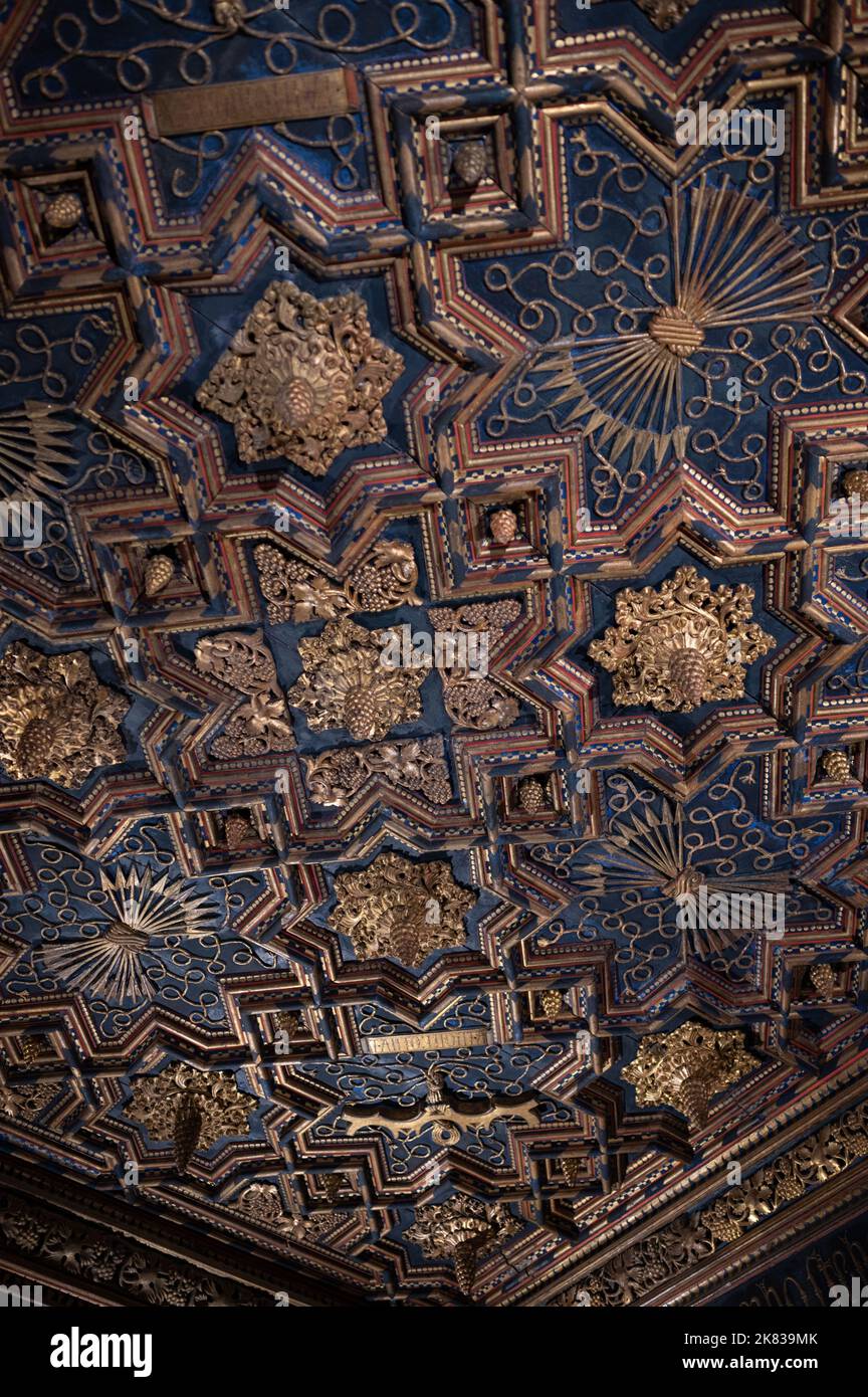 Peter IV room. The Aljaferia Palace is a fortified medieval palace ...