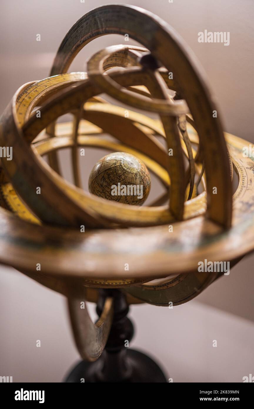 Armillary sphere, 1917. The Aljaferia Palace is a fortified medieval ...