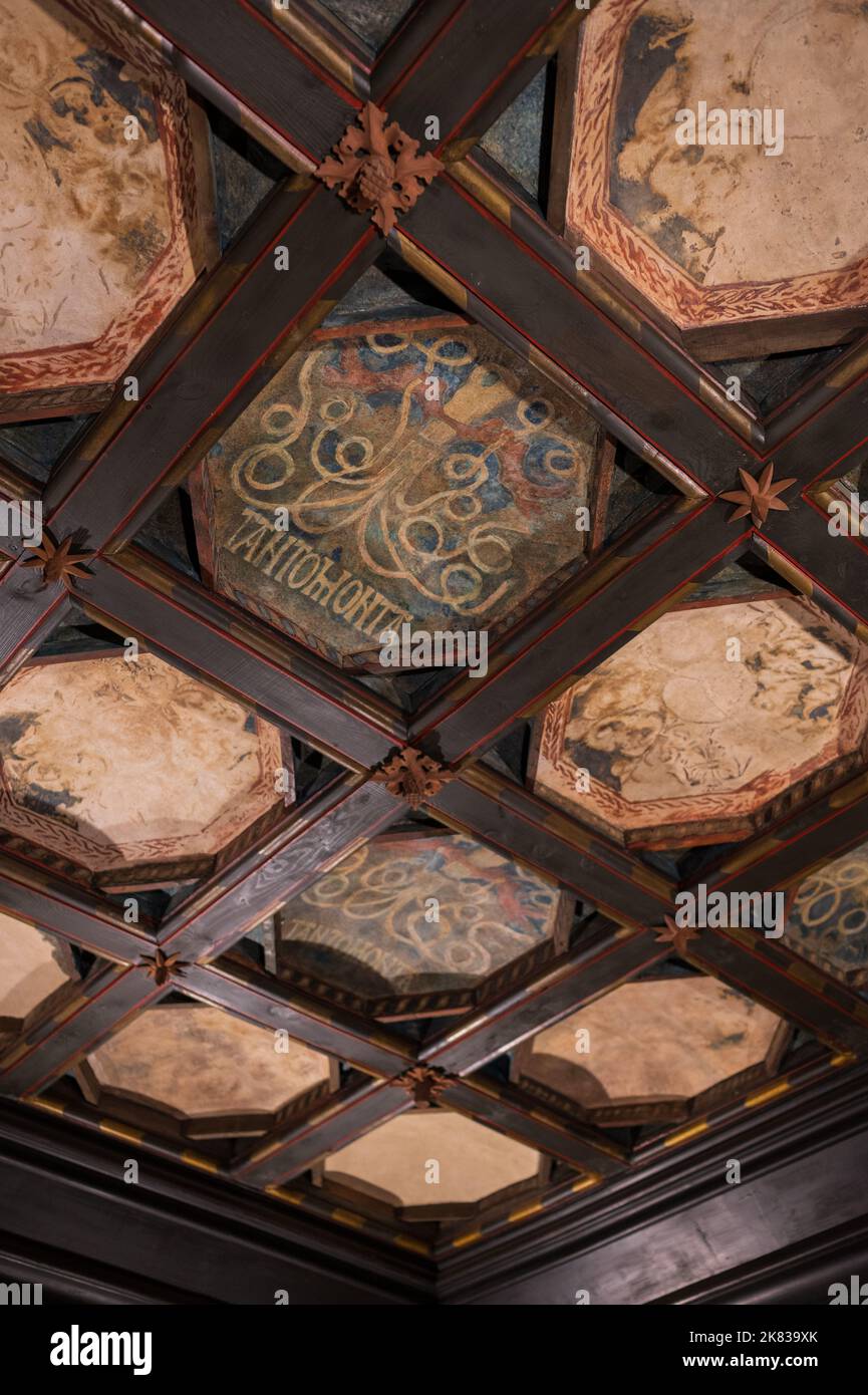 Deliberation room. The Aljaferia Palace is a fortified medieval palace ...