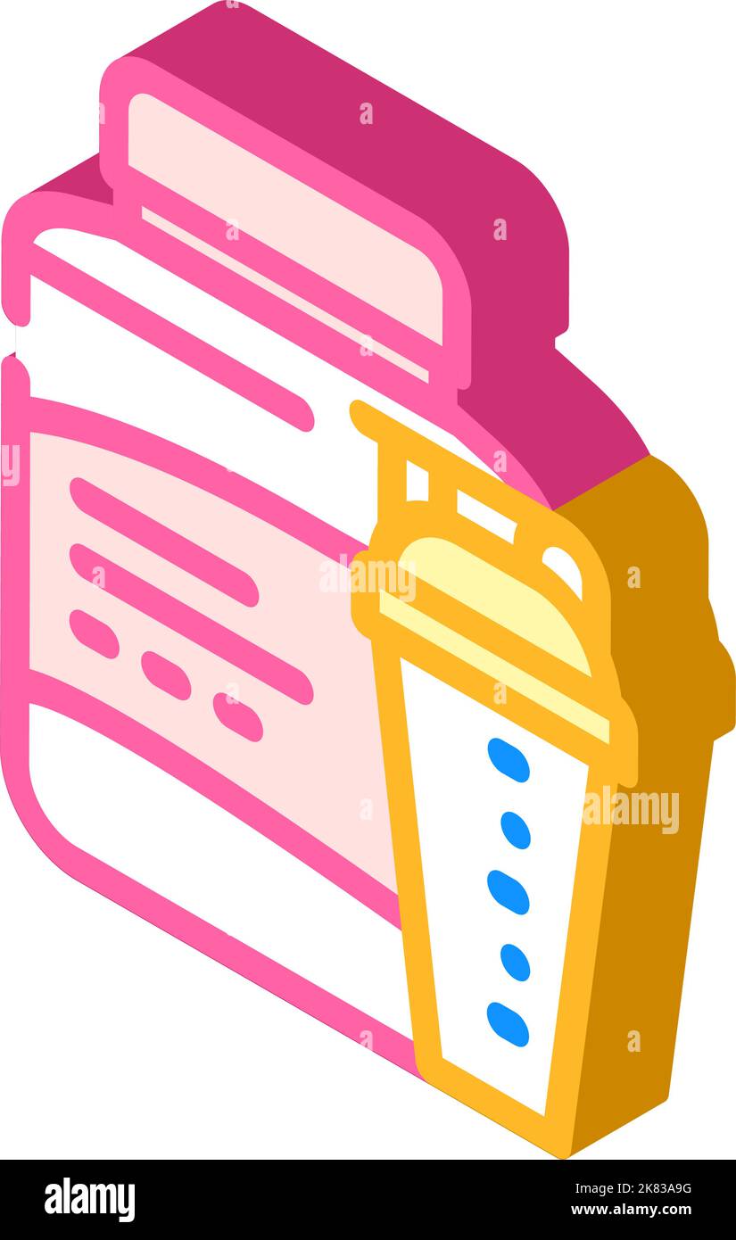whey protein milk product isometric icon vector illustration Stock ...