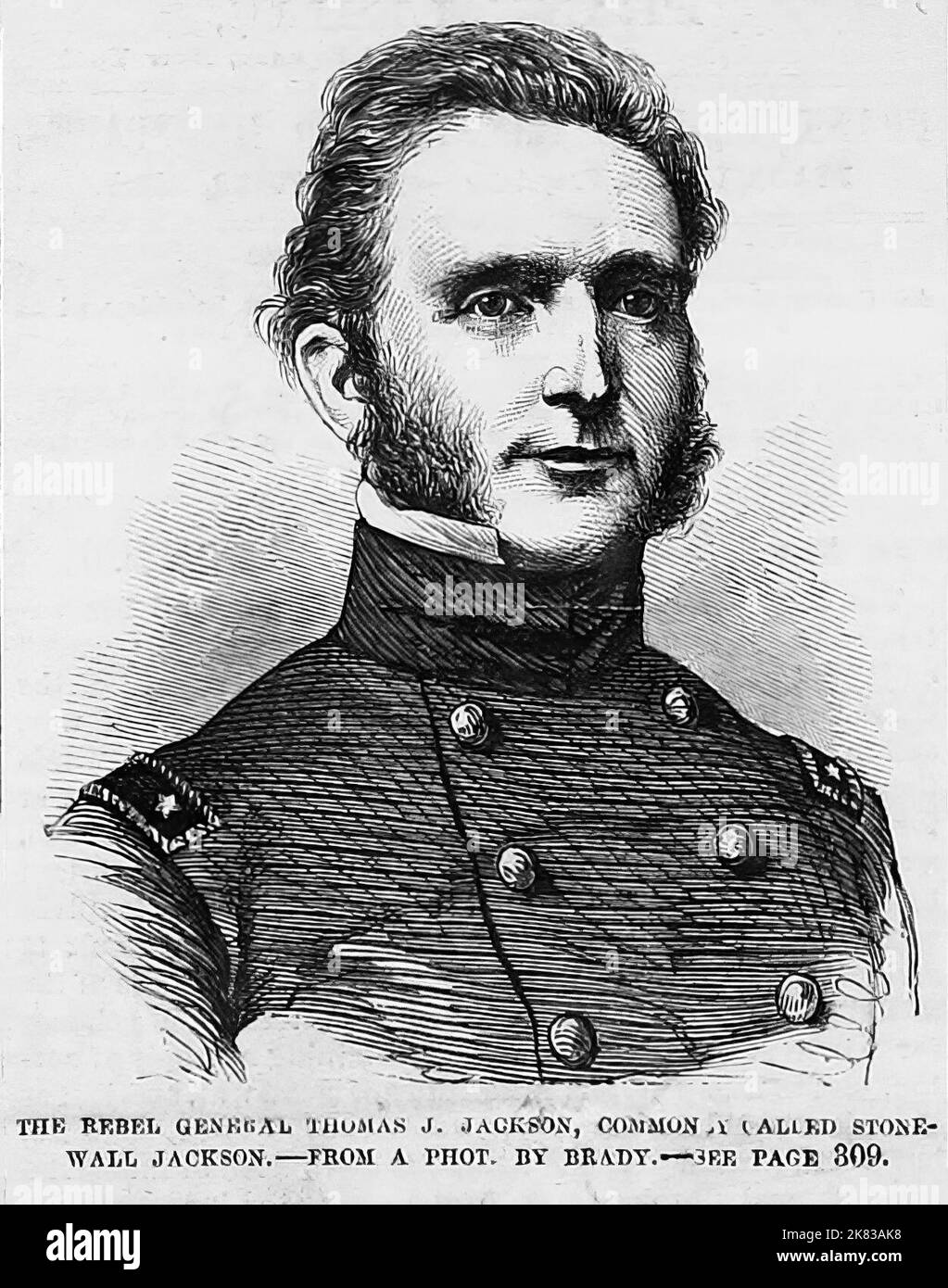 Portrait of the Rebel General Thomas J. Jackson, commonly called ...