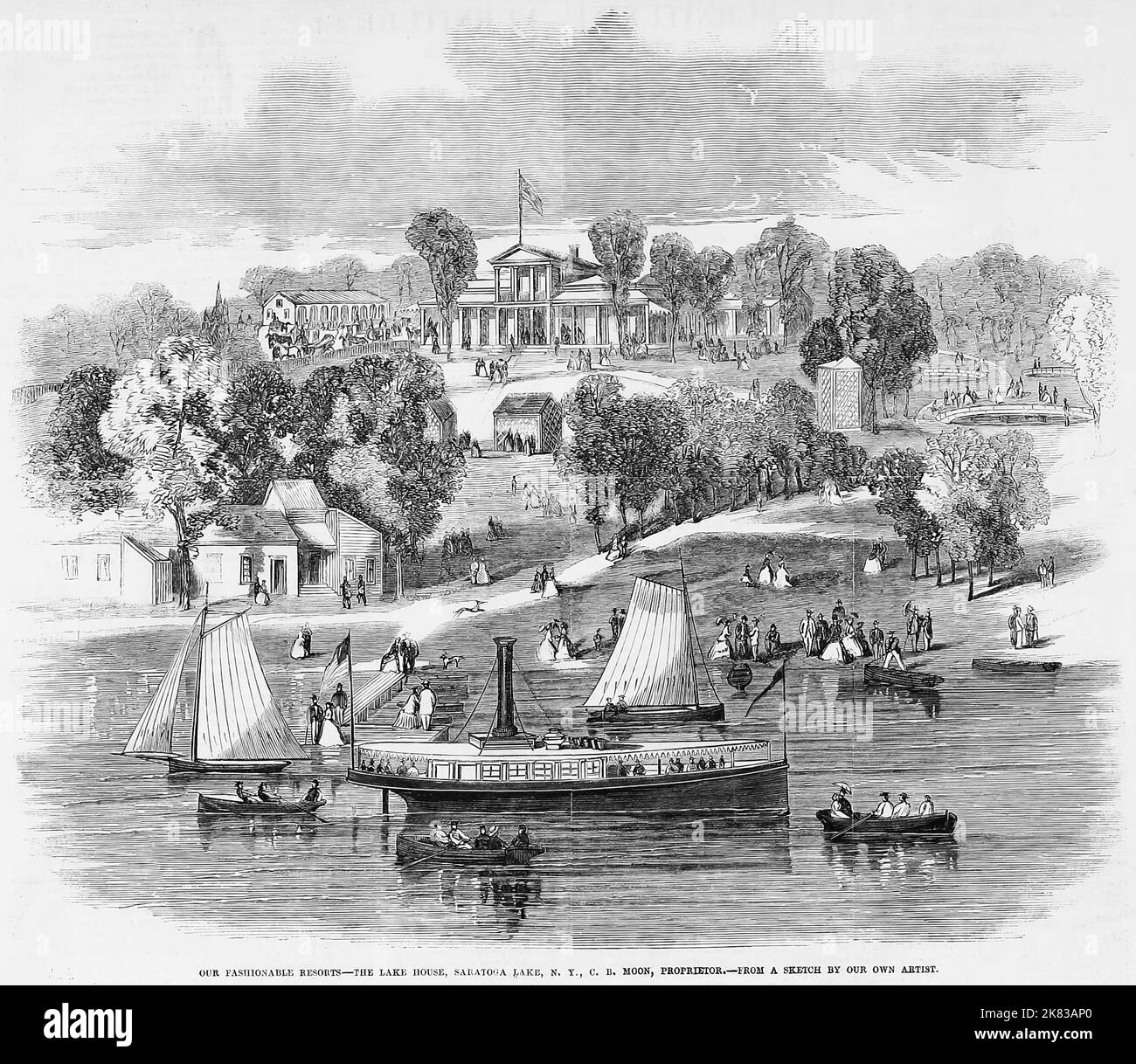 Our fashionable resorts - The Lake House, Saratoga Lake, New York, C. B ...