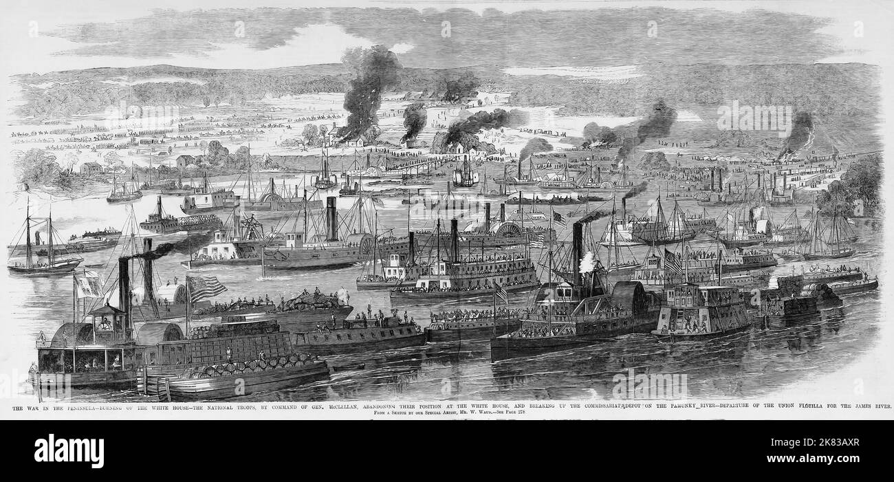 The War in the Peninsula - Burning of the White House (plantation ...