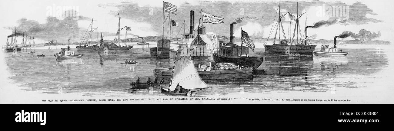 The War in Virginia - Harrison's Landing, James River, the new ...
