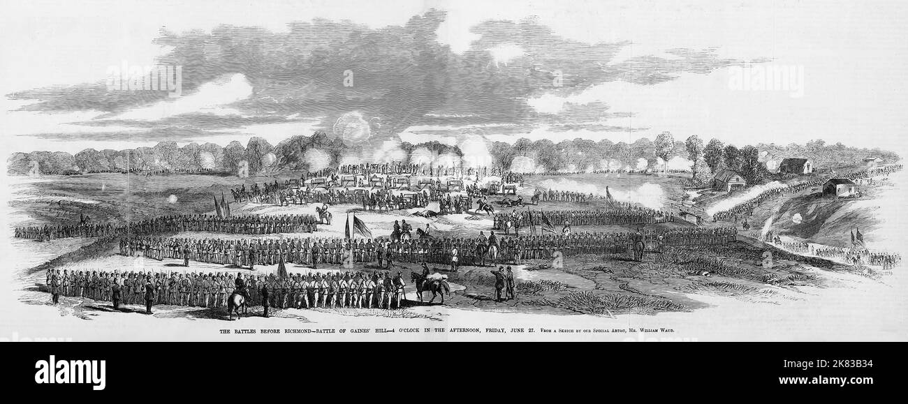 The Battles Before Richmond - Battle of Gaines' Mill - 4 o'clock in the ...