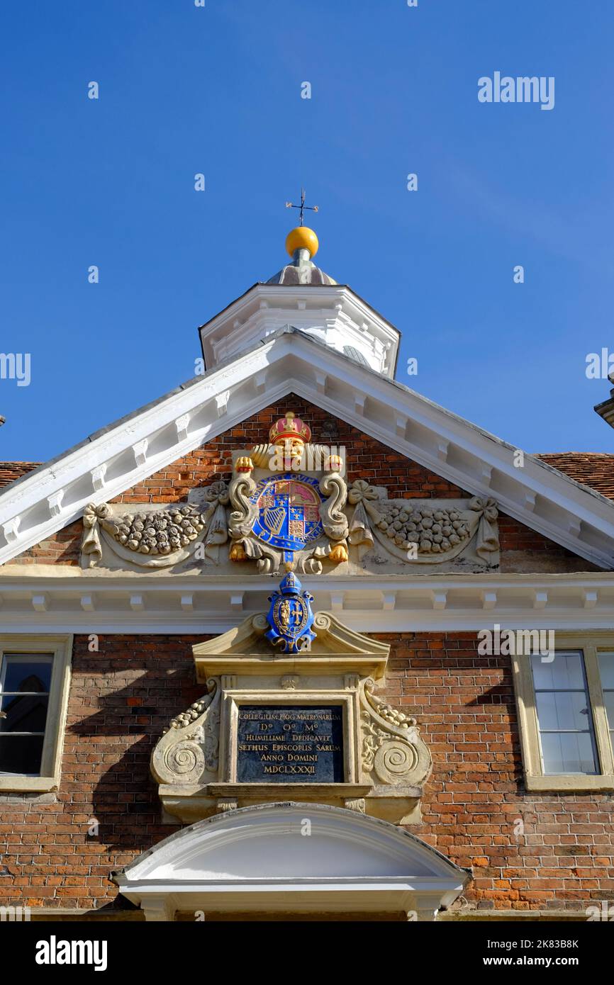 An Autumn day in Salisbury, a city in Wiltshire UK. The college of ...