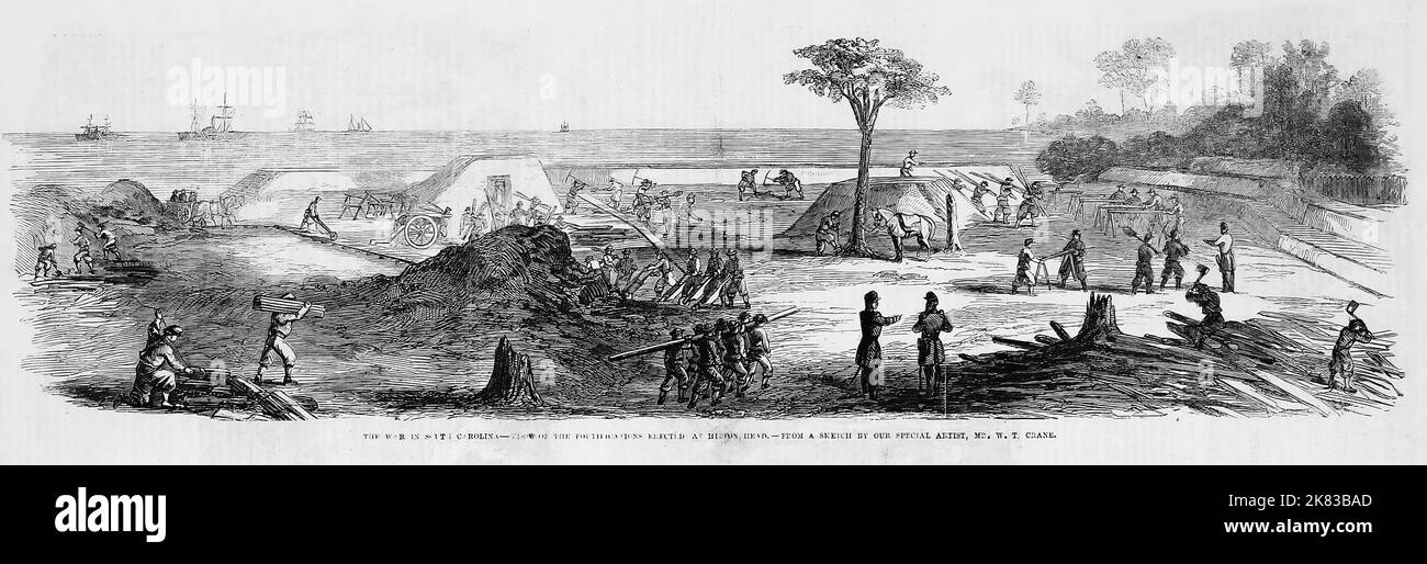 The War in South Carolina - View of the fortifications erected at ...