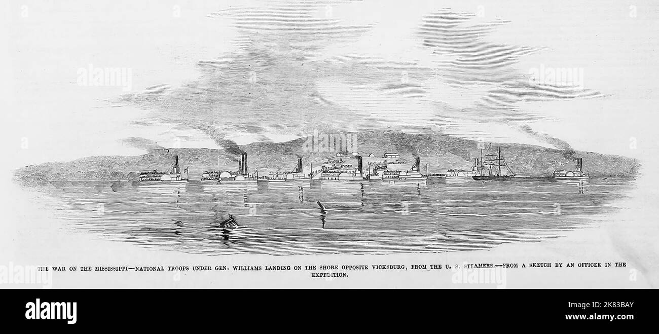 The War on the Mississippi - National troops under General Williams ...