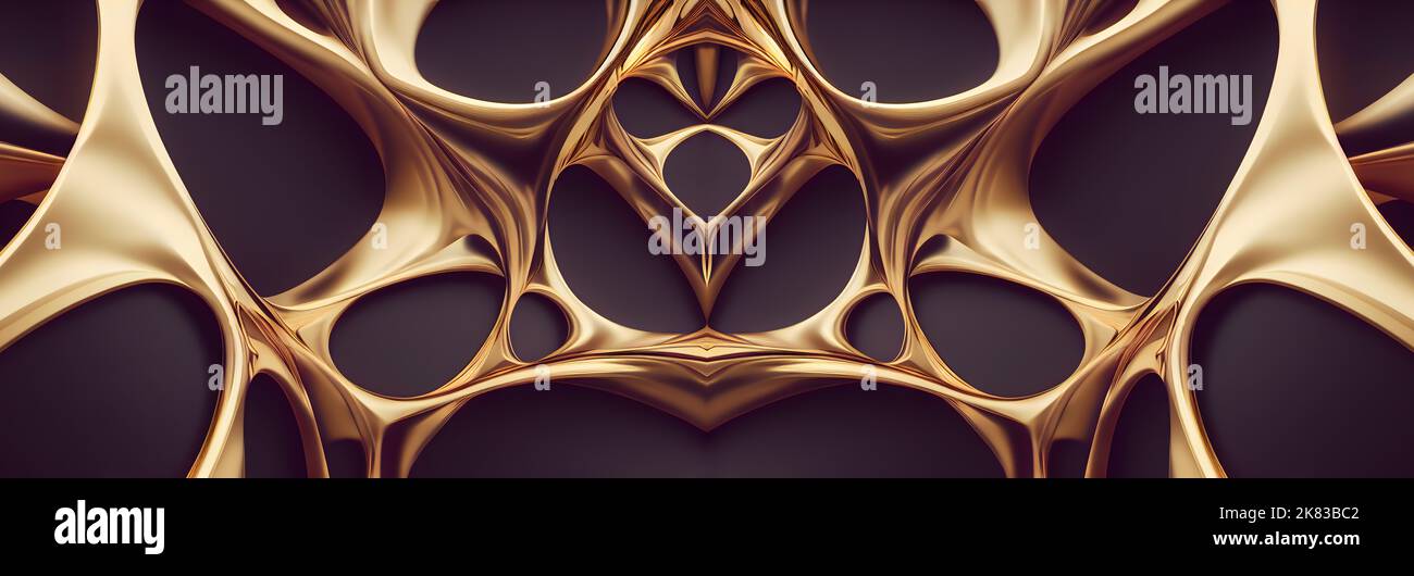 Abstract gold organic background. 3D render Stock Photo - Alamy