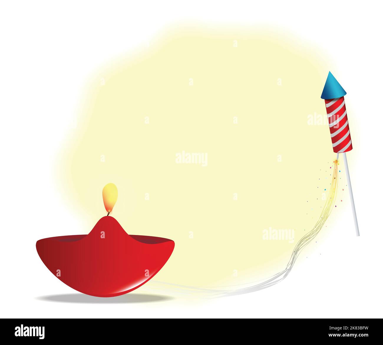 Diwali greeting template with beautiful burning Diwali Diya oil lamp ...