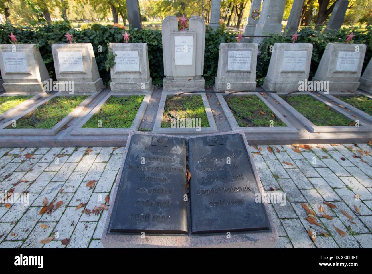 Graves of Soviet military officers who died during the 1956 Hungarian ...