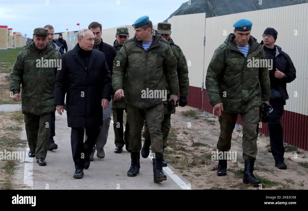 Ryazan, Russia. 20 October, 2022. Russian President Vladimir Putin ...