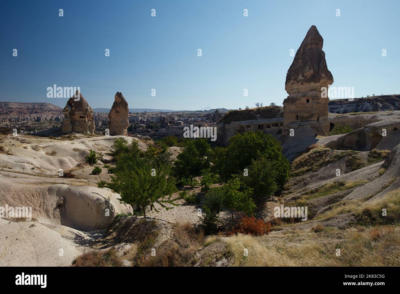 View from the observation deck to strange beautiful landscape with ...
