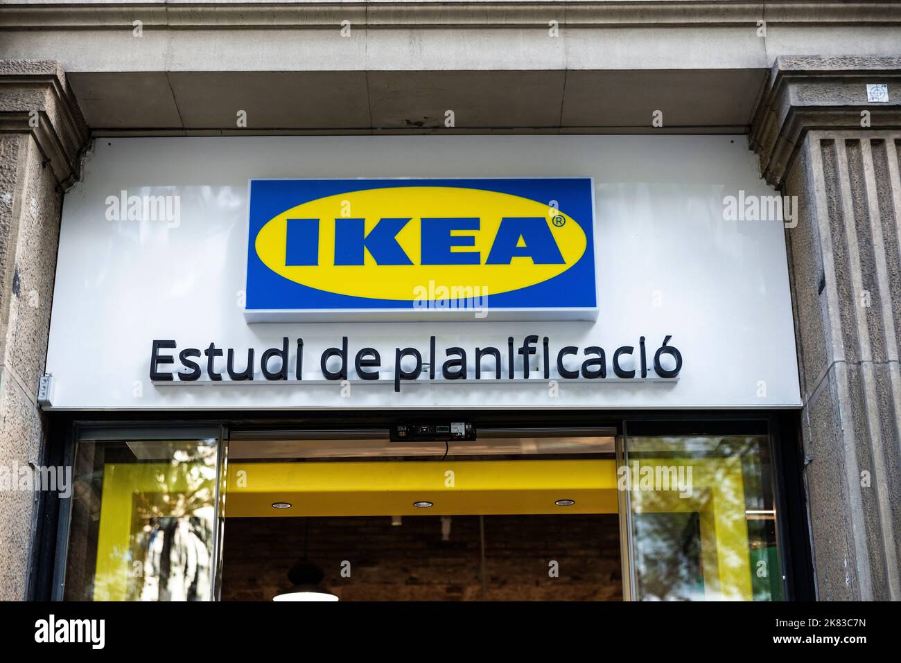 Barcelona, Spain - October 3, 2022: Sign of a Ikea furniture store in ...