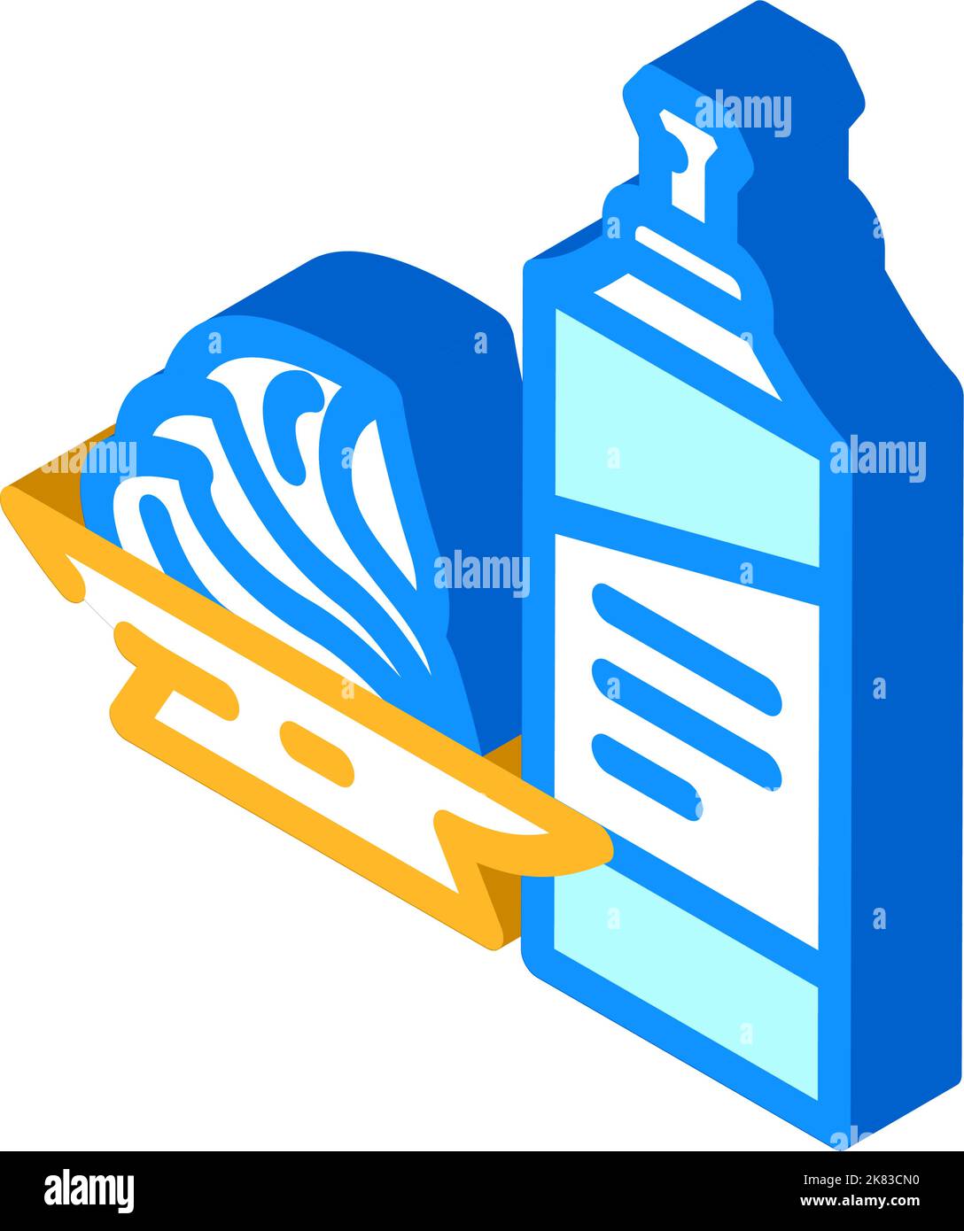 whipped cream milk product isometric icon vector illustration Stock ...