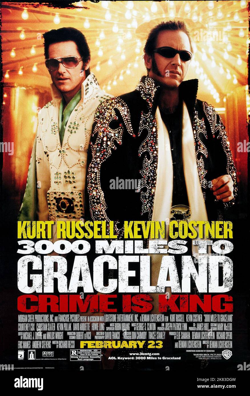 Kurt Russell & Kevin Costner Film: 3000 Miles To Graceland (USA 2001 ...