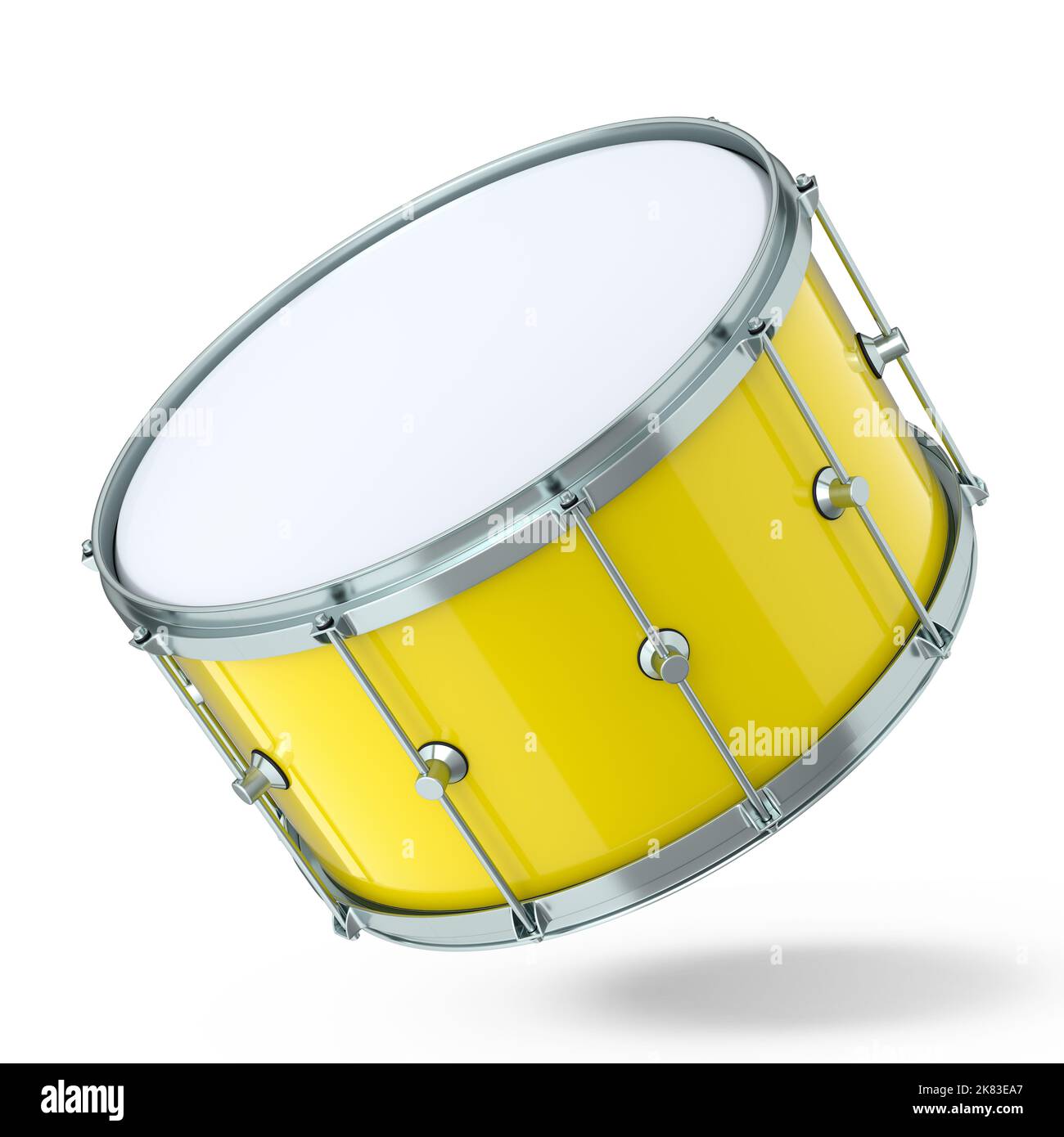 Realistic drum on white background. 3d render concept of musical ...